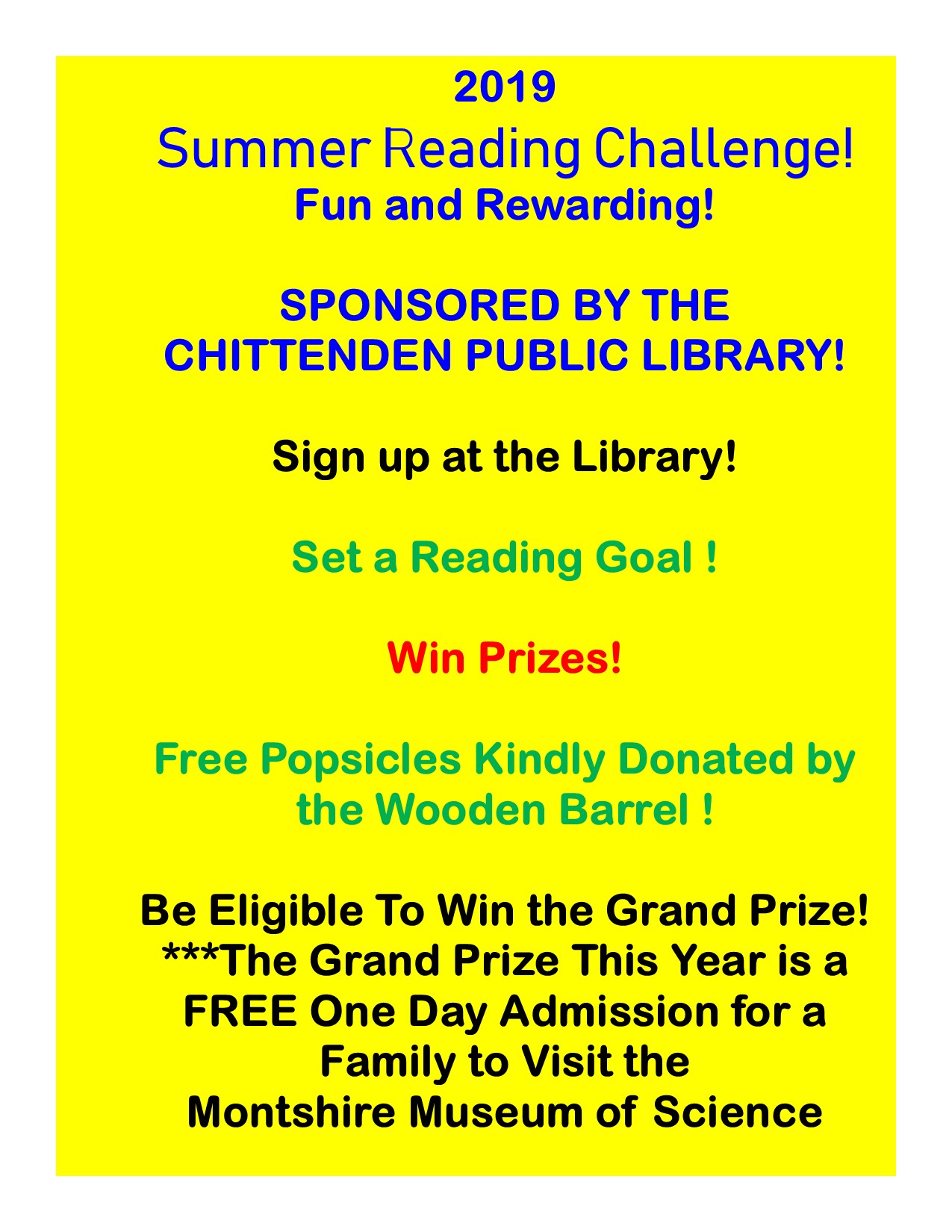 SRP flyer for web 2019 | Chittenden Public Library